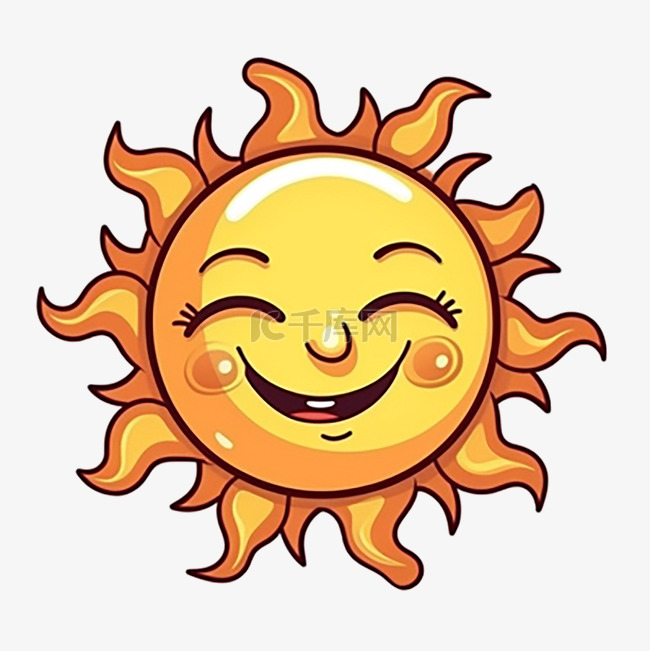 太阳黄色卡通夏日素材图片免费下载-千库网