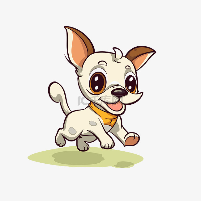 跑狗剪贴画卡通小狗在地上跑 向量素材图片免费下载-千库网