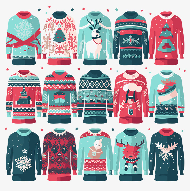 丑陋的圣诞毛衣素材图片免费下载-千库网