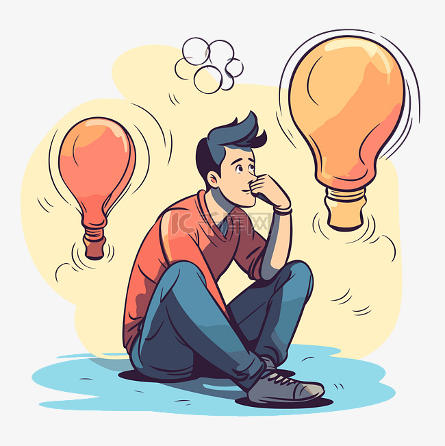 思考的人 向量素材图片免费下载-千库网