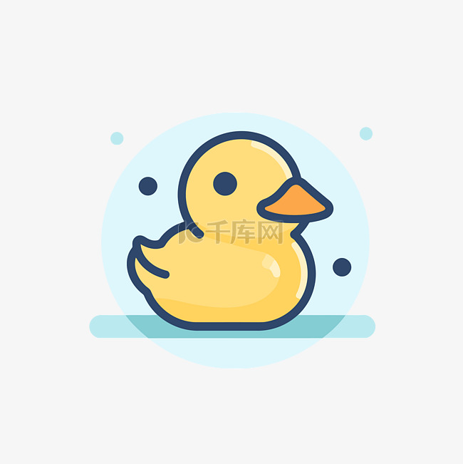 白色背景上的平水鸭图标 向量素材图片免费下载-千库网