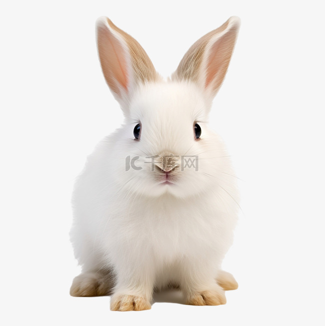 白色兔子 PNG素材图片免费下载-千库网