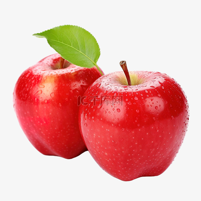两个新鲜苹果素材图片免费下载-千库网