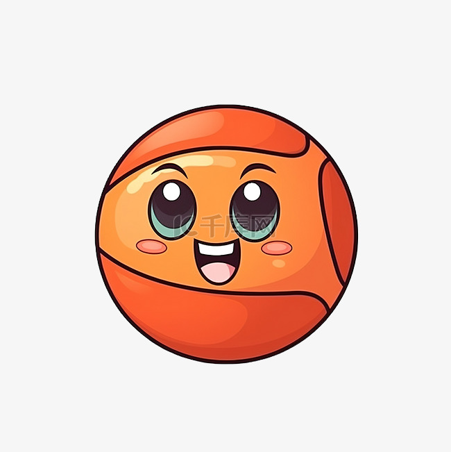 可爱的球卡通人物篮球素材图片免费下载-千库网