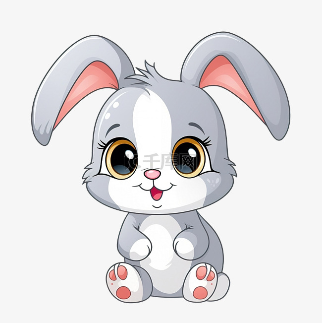 卡通可爱兔子素材图片免费下载-千库网
