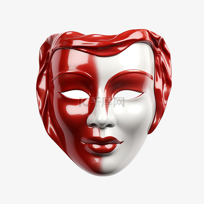 戏剧面具女演员素材图片免费下载-千库网