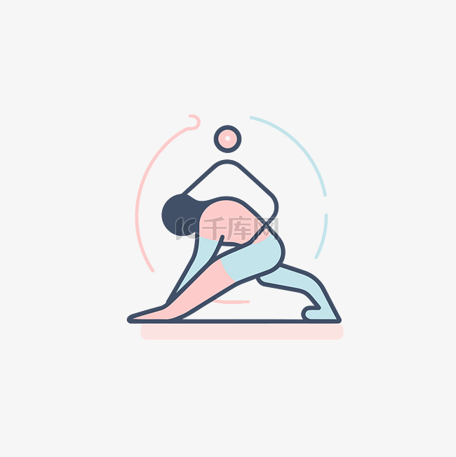 瑜伽训练图标设计 向量素材图片免费下载-千库网