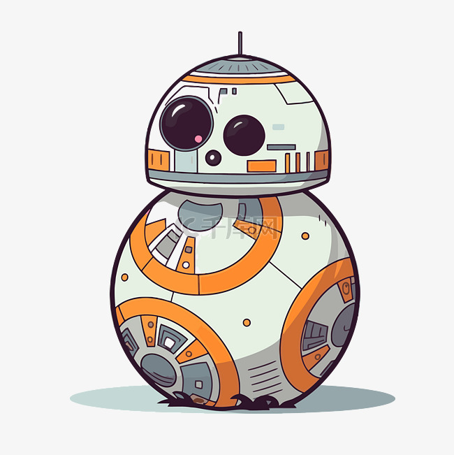 棕色和白色的小卡通 bb 向量素材图片免费下载-千库网