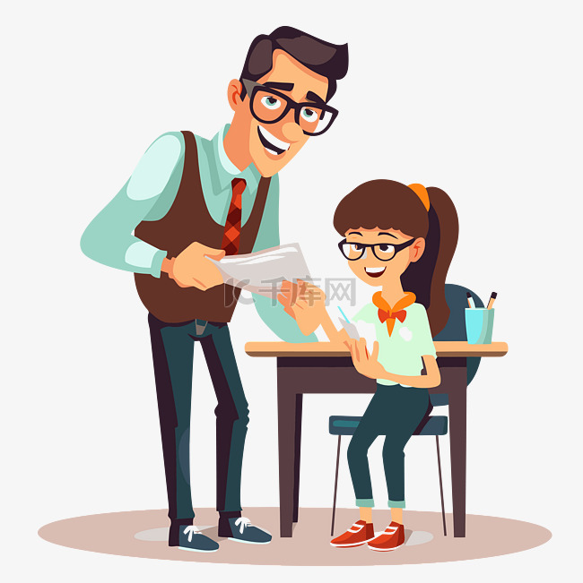 老师与学生素材图片免费下载-千库网