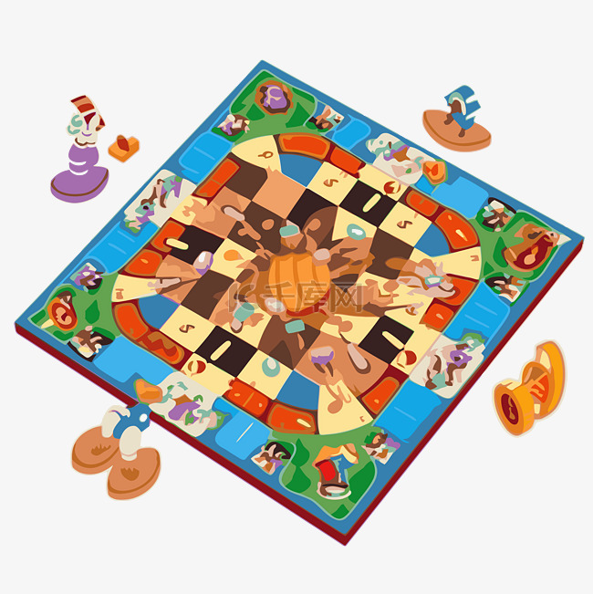 棋盘游戏剪贴画 棋盘游戏与儿童玩具卡通 向量素材图片免费下载-千库网