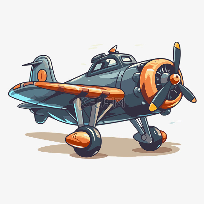 avion 剪贴画卡通 bb7 飞行员老式飞机 向量素材图片免费下载-千库网