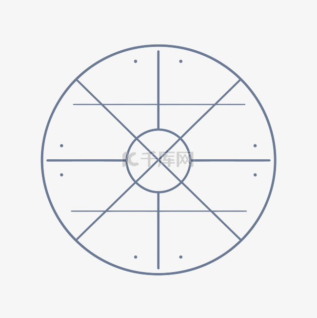 显示表面上七个点的圆图形 向量素材图片免费下载-千库网