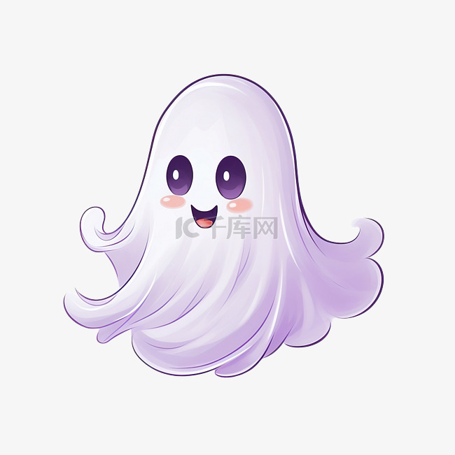 可爱有趣的万圣节鬼可怕的设计插图幼稚的幽灵嘘字符为孩子们素材图片免费下载 千库网 