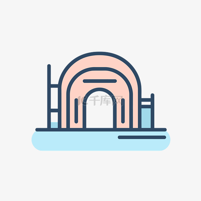 拱桥和桥梁的线图标 向量素材图片免费下载-千库网