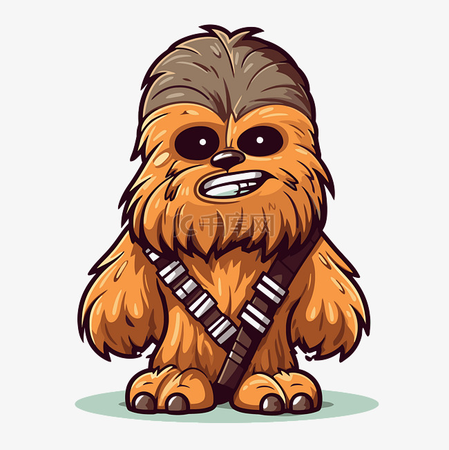 星球大战中的 Chewbacca 剪贴画卡通 Chewbacca 人物矢量 eps素材图片免费下载-千库网