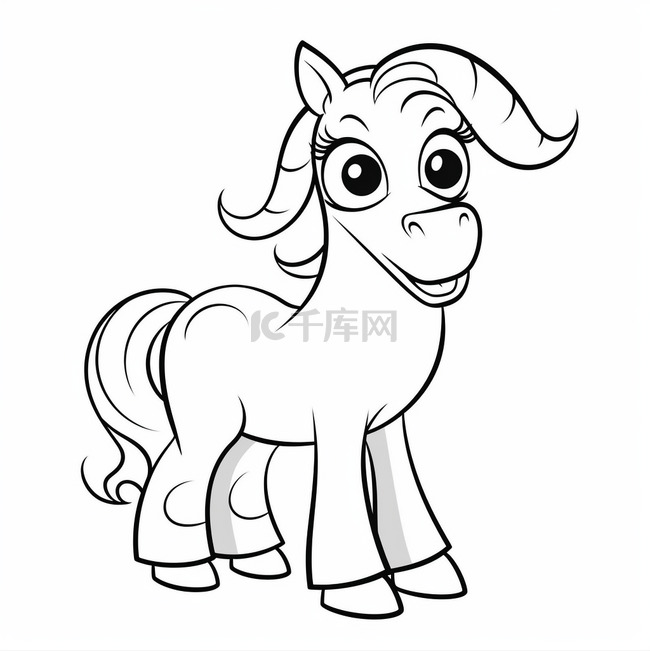 一些小马为孩子们着色页素材图片免费下载-千库网