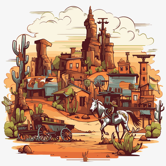 西方主题 向量素材图片免费下载-千库网