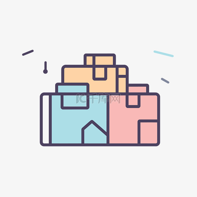 Web 堆叠框图标线条样式 向量素材图片免费下载-千库网