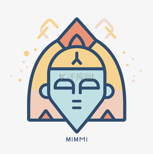 带有小 mimi 标志的成年女性肖像 向量素材图片免费下载-千库网