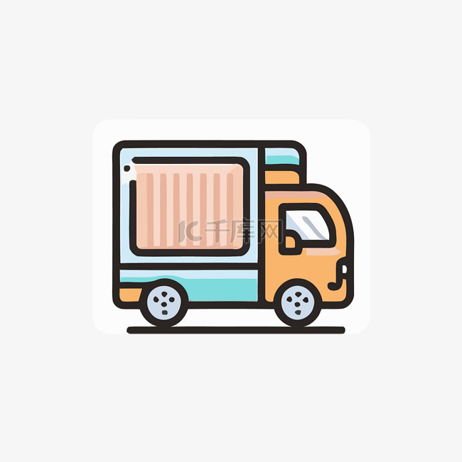 移动应用程序的小卡车图标 向量素材图片免费下载-千库网