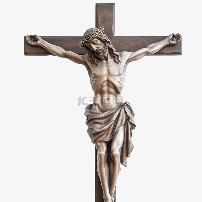 耶稣基督挂在十字架上素材图片免费下载-千库网