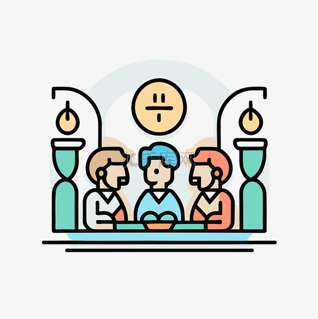 关于家庭聚餐的平面矢量线图标 家庭聚餐餐厅矢量图素材图片免费下载-千库网