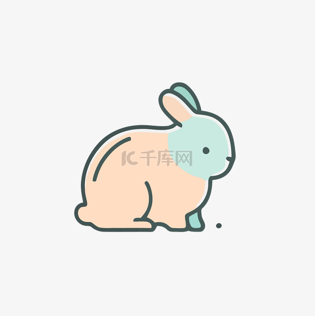 粉红色的可爱兔子图标 向量素材图片免费下载-千库网