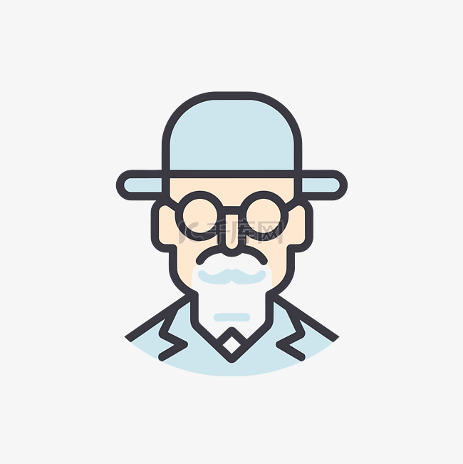 一位老人的线条样式图标 向量素材图片免费下载-千库网