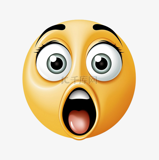惊讶的脸表情符号素材图片免费下载-千库网