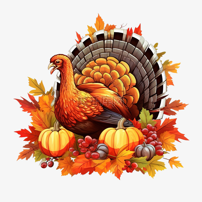感恩节贺卡素材图片免费下载-千库网