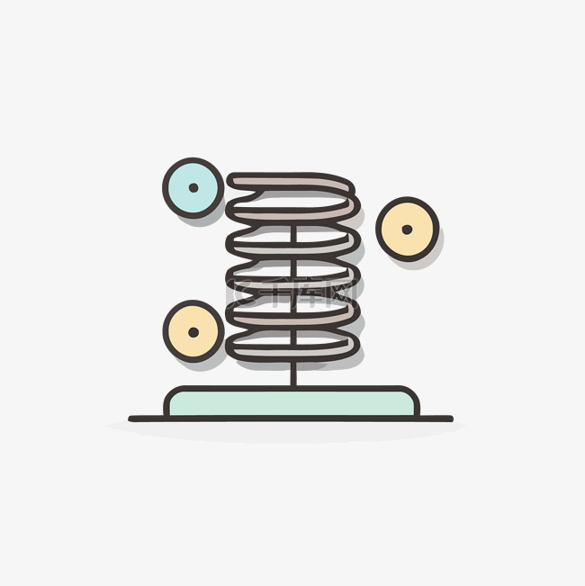 平面矢量风格的弹簧图标素材图片免费下载-千库网