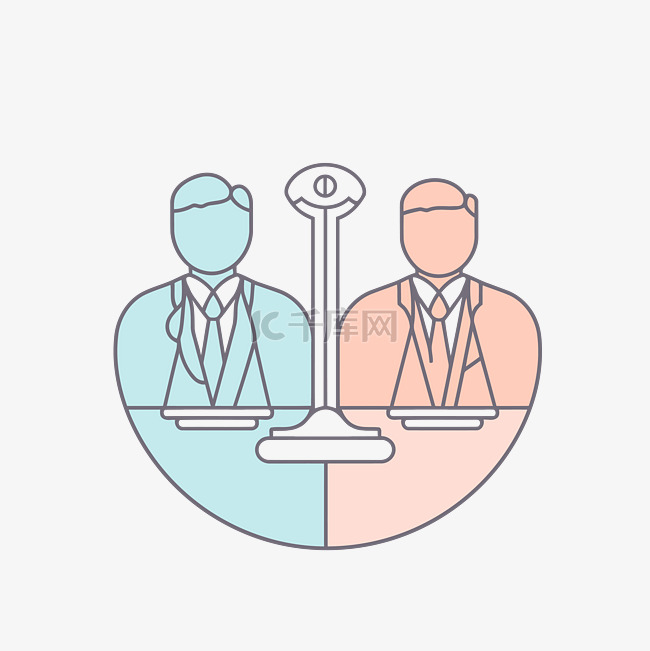 代表律师和法官的两行图标 向量素材图片免费下载-千库网