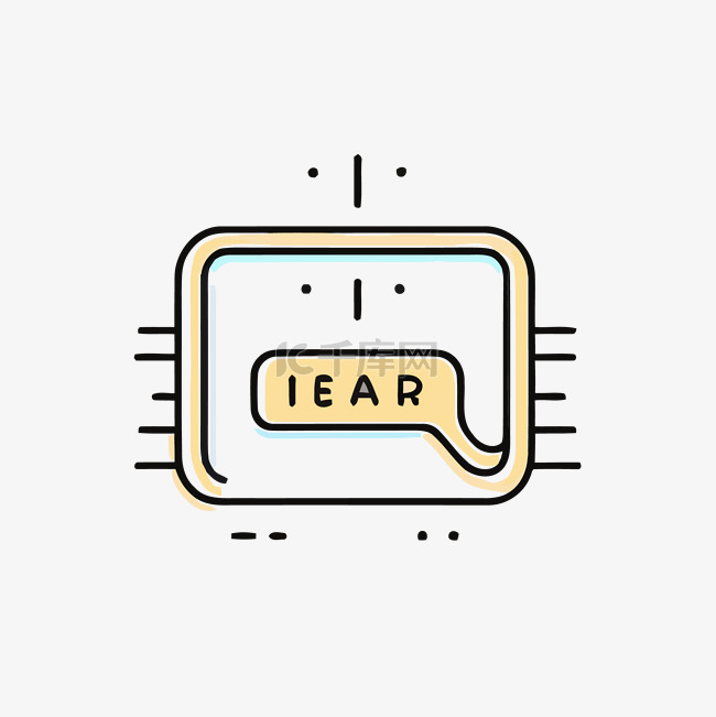白色背景上简单类型的 iear 技术隔离图标 向量素材图片免费下载-千库网