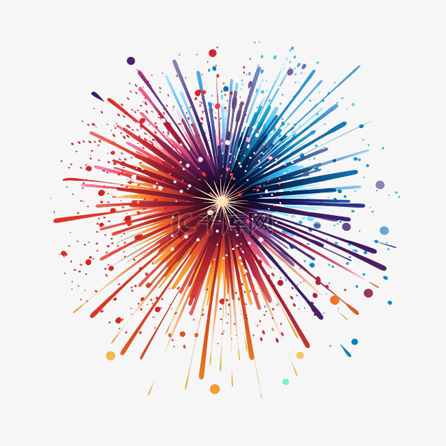 烟花 PNG 插图素材图片免费下载-千库网