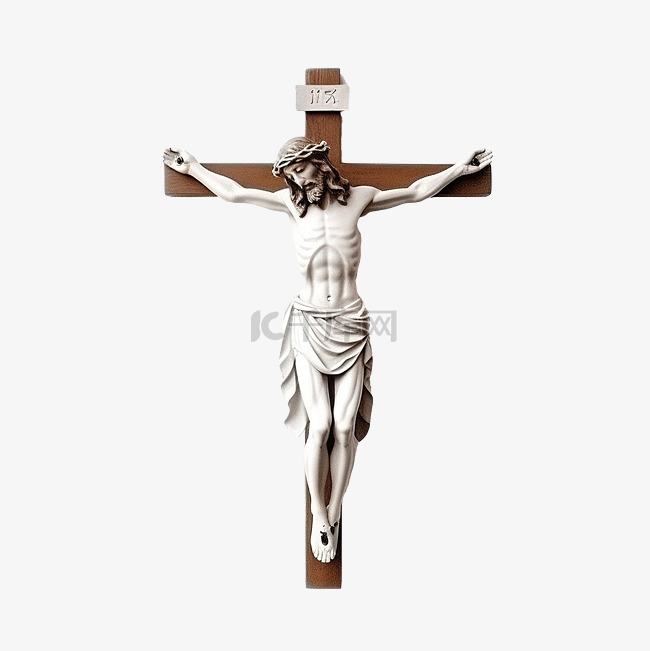 耶稣基督挂在十字架上素材图片免费下载-千库网