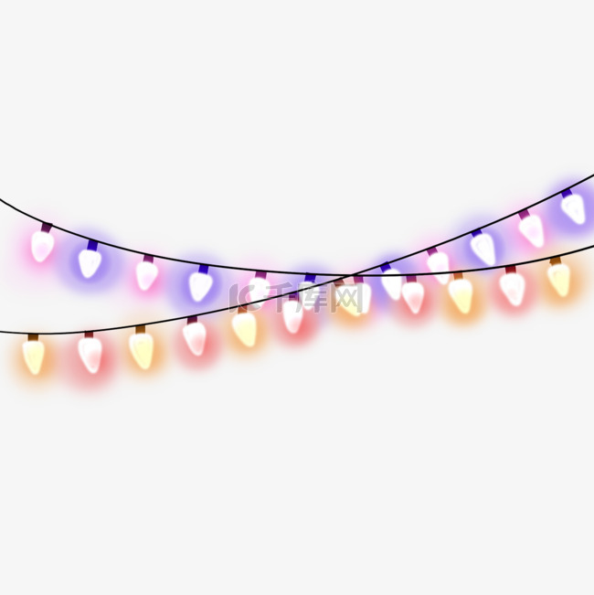 灯串节日灯饰装饰光效素材图片免费下载-千库网