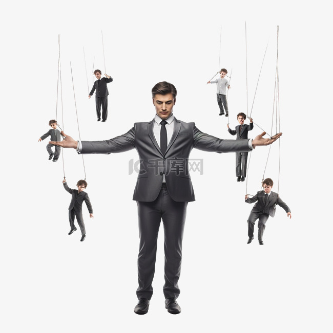 商人作为傀儡控制在字符串概念上素材图片免费下载-千库网