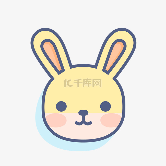 可爱的头兔子图标 lr 向量素材图片免费下载-千库网