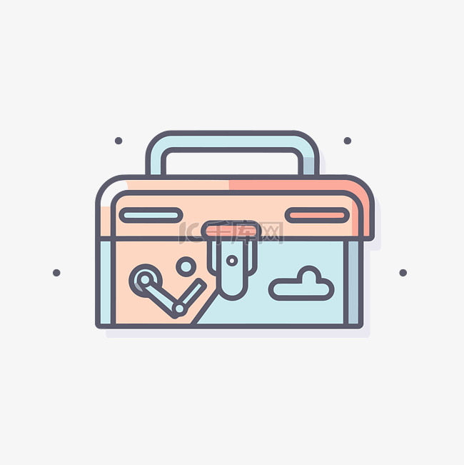 浅蓝色的工具箱图标 向量素材图片免费下载-千库网