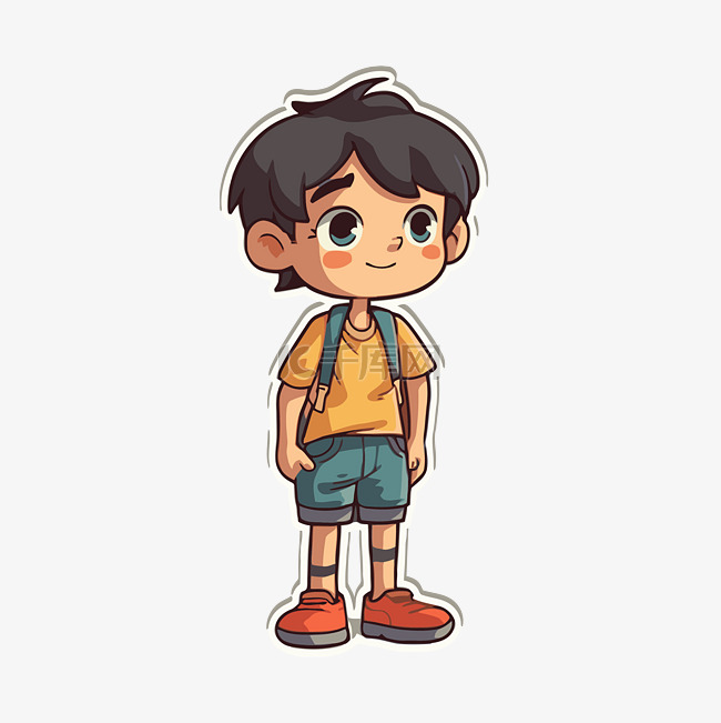 卡通 卡通男孩 卡通男孩人物 向量素材图片免费下载-千库网