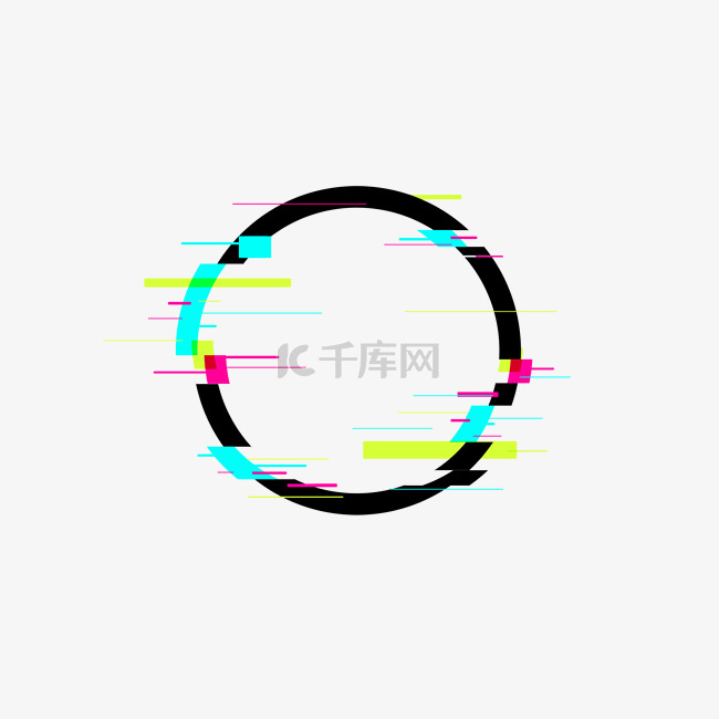 促销标签抽象毛刺效果圆形错乱素材图片免费下载-千库网