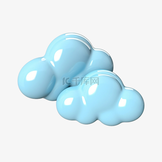 卡通云 3d 渲染素材图片免费下载-千库网
