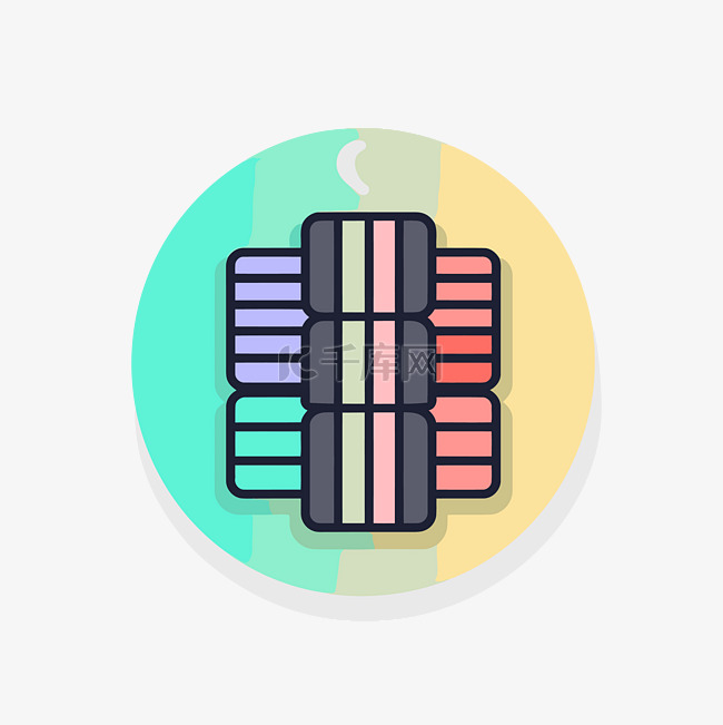 带有一堆彩色堆栈的图标 向量素材图片免费下载-千库网