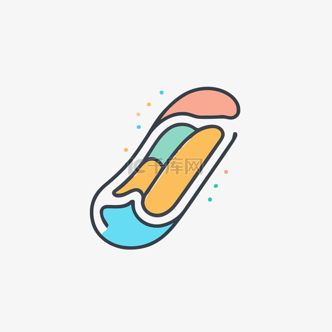 带有风味线条的彩色标志 向量素材图片免费下载-千库网