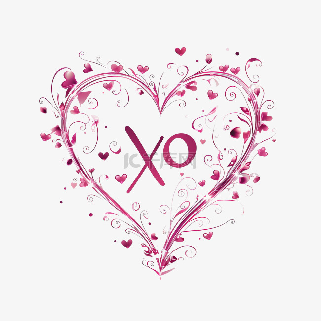 xoxo元素插画素材图片免费下载-千库网