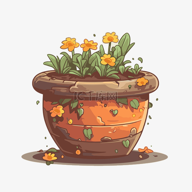 空花盆 向量素材图片免费下载-千库网