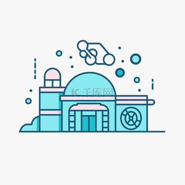 艺术博物馆图标线图标 向量素材图片免费下载-千库网