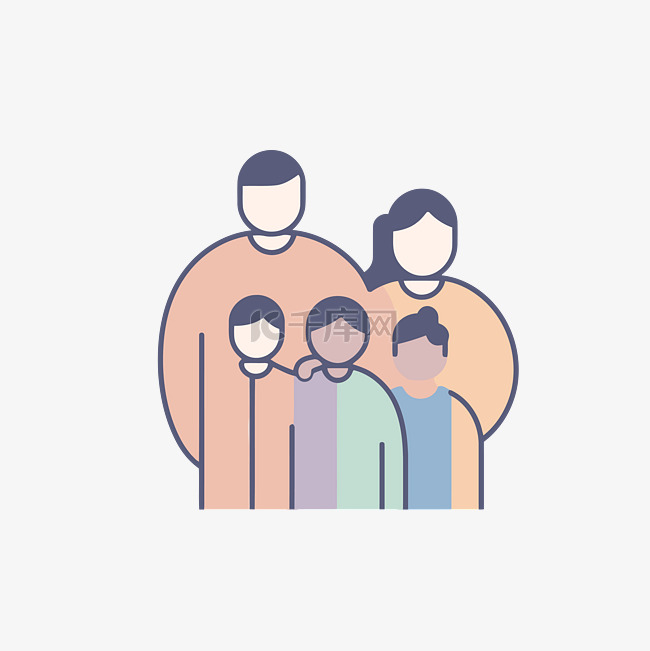 家庭平面图标 家庭图标 向量素材图片免费下载-千库网