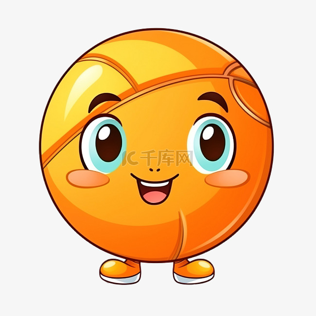可爱的球卡通人物篮球素材图片免费下载-千库网