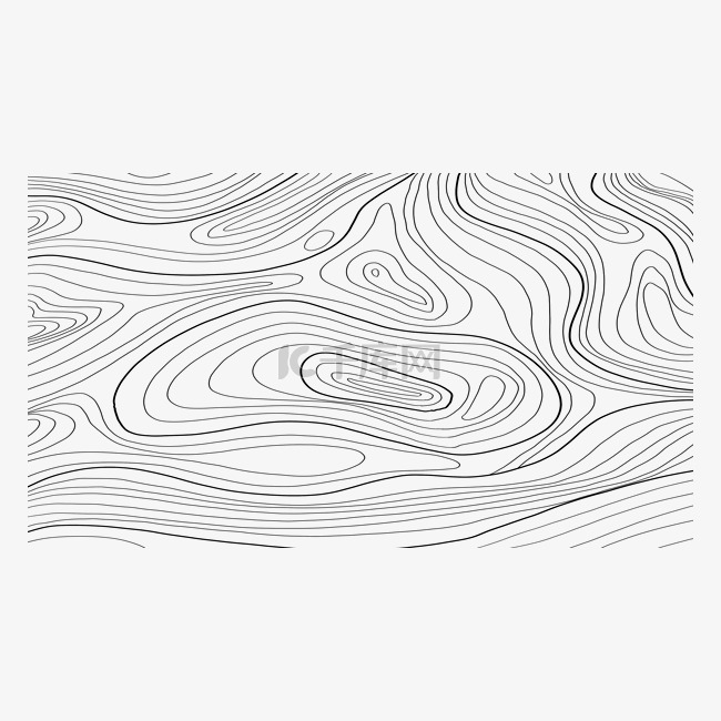 等高线黑色线条横图高原素材图片免费下载-千库网